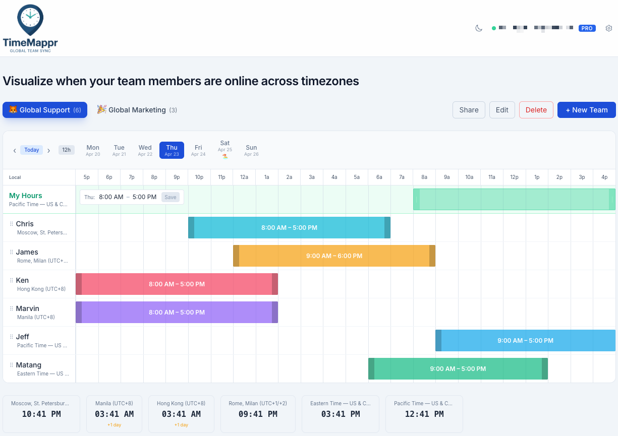 Shift Coverage Planner & Timezone Overlap Tool | TimeMappr